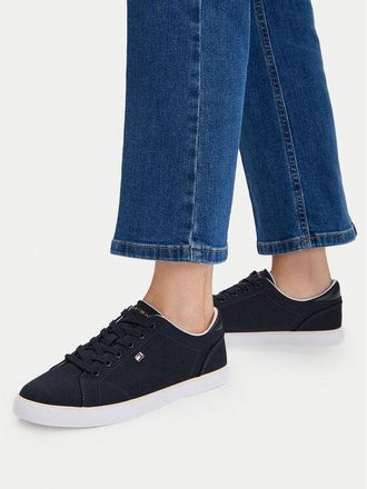 Tommy Hilfiger Sneakers Th Low Profile Vulc Canvas FW0FW09102 Dunkelblau