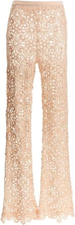 Norma Kamali Femme, Pantalons, Rose, Taille: 40 FR Crochet Pants