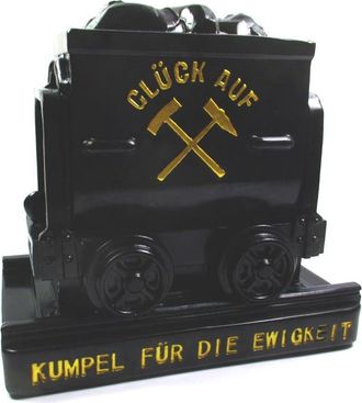 Generic Ruhrpott Lore XXL Poly Modell Glück auf Bergbau Kumpel 25 cm Kohle Wagen Zeche