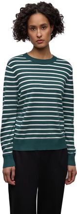 Street One Gestreifter Pullover mediterra Green 46