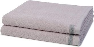 ROSS 2 teiliges Frottier-Set - Smart (2 X Duschtuch im Set) - 520 g/m2 - Baumwolle - Frottee - saugstark - weich und flauschig - Stein