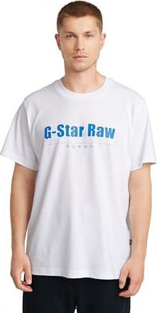 G-Star G-Star Homme T-Shirt Symbols Print Loose, Blanc (white D25970-C336-110), XL