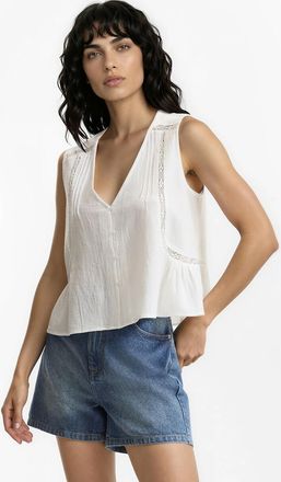 La Redoute Collections Blouse Brod&eacute;e Col V Sans Manches
