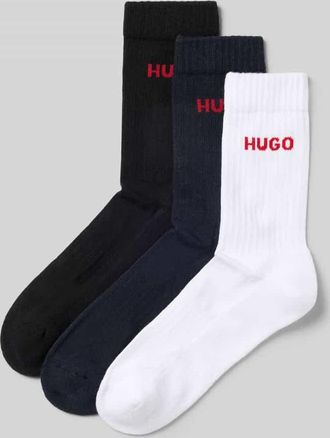 HUGO BOSS Socken mit Logo-Schriftzug im 3er-Pack