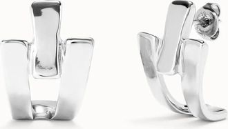 Uno De 50 UNOde50 Ohrringe, Metalllegierung, geometrische Form, versilbert mit Sterlingsilber, handgefertigter Schmuck, hergestellt in Spanien, estandar, Metall