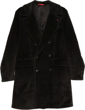 Isaia manteau à boutonnière croisée - Marron