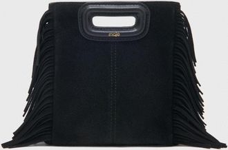 Maje Sac M Mini En Su&egrave;de - Noir - Maje