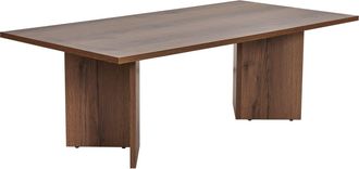 Hanah Home Couchtisch aus Holz Sabin - 60 x 119 x 40 cm - Nussbaum