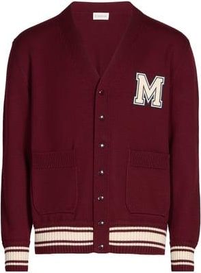 Moncler Woll -Strickjacke - Rot