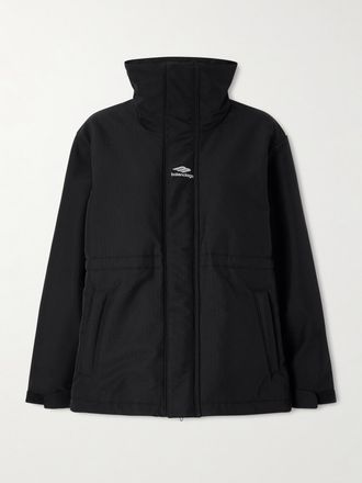 Balenciaga Skijacke Aus Wattiertem Ripstop Mit Stickerei - Schwarz