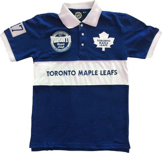 Foco Toronto Maple Leafs Rugby-Poloshirt, kurz&auml;rmelig, Baumwolle/Polyester, Gr&ouml;&szlig;e M