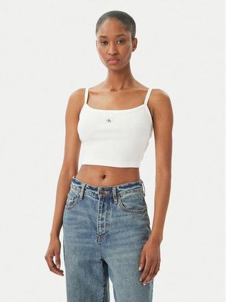 Calvin Klein Jeans Top LV047F221G Wei&szlig; Slim Fit