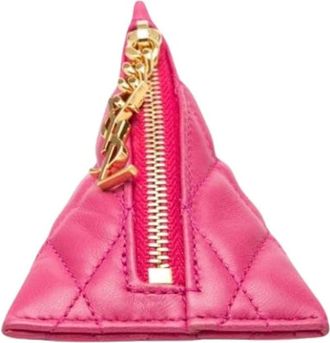 Saint Laurent Porte-monnaie Pre-owned - Femme - Pre-owned - Rose - Taille: ONE Size