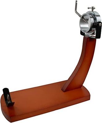 Fackelmann Fackelmann Professioneller drehbarer Schinkenhalter für Schinken und Schinken, Kiefer mit verchromten Beschlägen, natürliches Holz, 36,5 x 16,5 x 37,5