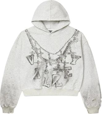 Vale printed hoodie - Grau