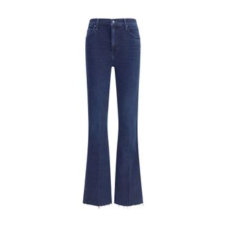 Mother Weekender Fray Crop Flare Jeans - - Jeans - Damen - Blau - W26