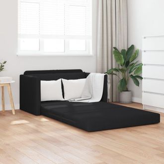 vidaXL Vidaxl - Canap&eacute;-Lit Noir 124 x 71 x 78 cm tissu