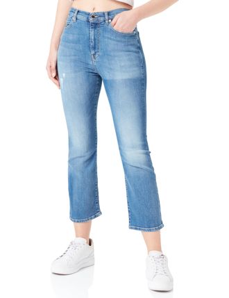 Pinko Damen Belen Boot Cut Denim Stretch T Jeans, PJD_LAVAGGIO Medio, 33