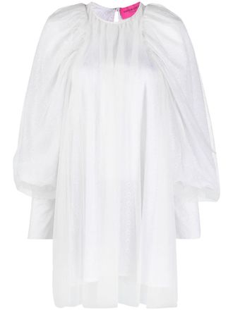 Viktor & Rolf robe en broderie anglaise &agrave; manches bouffantes - Blanc