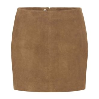 MY ESSENTIAL WARDROBE Femme, Jupes, Beige, Taille: 36 FR A Line Leather Skirt