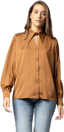 Kocca Femme, Blouses et Chemises, Brun, Taille: 44 FR Blouse Leonildex