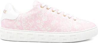 Versace Femme, Chaussures, Rose, Taille: 38 1/2 EU Barocco Greca Baskets