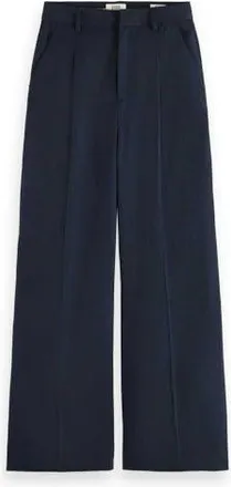 Scotch & Soda Womens Rose Chino-Wide Leg Casual Pants, Night, 27W x 32L