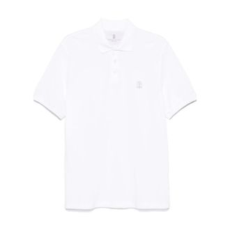 Brunello Cucinelli Luxuri&ouml;ses Poloshirt Ck640 - - Tops - Herren - Wei&szlig; - 2XL