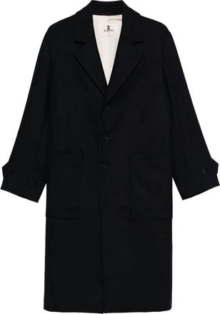 Barena Manteau Au Genou - Bleu Fonc&eacute;