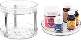 iDesign 56600 K&uuml;chen Organizer, gro&szlig;er Drehteller mit 2 Ebenen aus BPA-freiem Kunststoff 23 cm & 58630 K&uuml;chen Organizer, Kleiner Drehteller aus BPA-freiem Kun