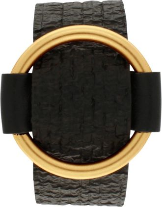Dansk Copenhagen Mega Ring Lederarmband - - Accessories - Damen - Schwarzk - ONE SIZE