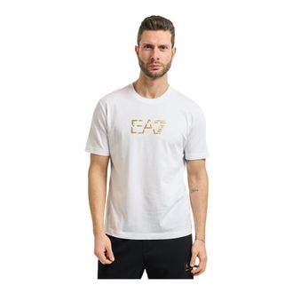 Emporio Armani Homme, Tops, Blanc, Taille: 3XL T-shirt ras du cou en jersey de coton Premium Label