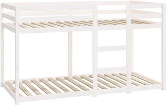 vidaXL Etagenbett Wei&szlig; 90x190 cm Massivholz Kiefer Vidaxl