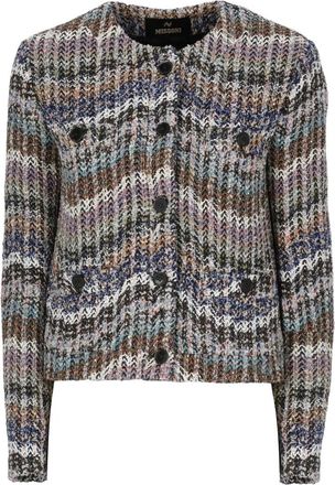 Missoni Veste en tweed avec Lurex et Laine - Femme - Vestes - Multicolore - Taille: 36 FR