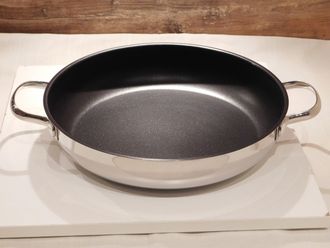 Silit Brat.u.Servierpf.28cm Diamant/Toskana, 3-4 Liter, Antihaft, Keramik, Topf, mit Deckel, Silber, Schwarz, Diamantmuster