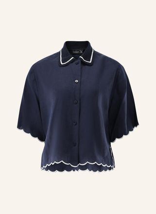 van Laack Van Laack Bluse Modern Fit blau
