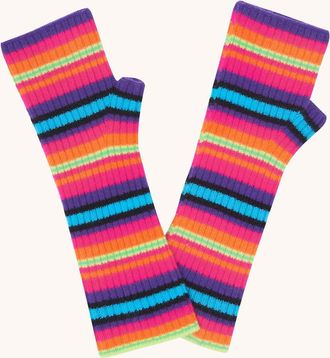 Kujten Mitaines cachemire rayées - Mitaines Knokke Stripes