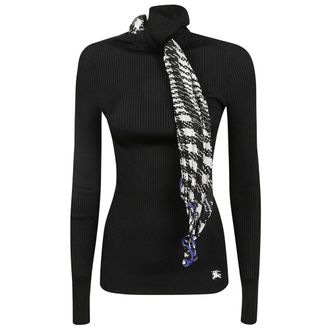 Burberry Femme, Pulls, Noir, Taille: 36 FR Pull &agrave; Col Roul&eacute;