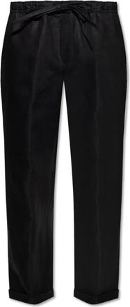Dolce & Gabbana Homme, Pantalons, Noir, Taille: L Pantalon en lin