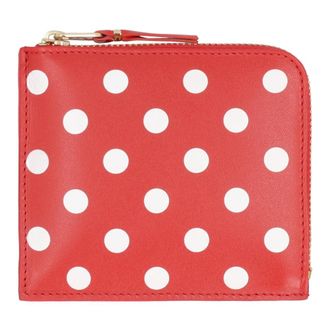 Comme Des Gar&ccedil;ons Portemonnaie aus Leder mit Polka-Dots - - Accessories - Damen - Rot - ONE SIZE