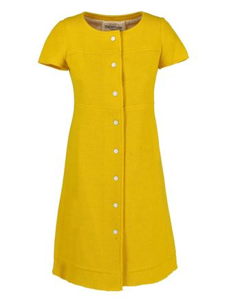 Courr&egrave;ges 1960s gekn&ouml;pftes Kleid vorne - Gelb