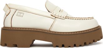 Tommy Hilfiger Slipper Tommy Hilfiger Archive 01 Leather Loafer EN0EN03022 &Eacute;cru