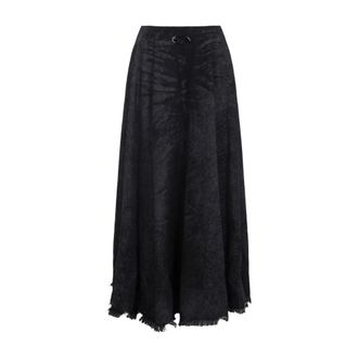 Diesel Schwarzer Trapezrock Aw25 - - Skirts - Damen - Schwarzk - W26