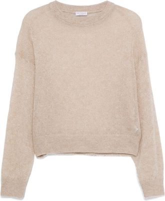 Brunello Cucinelli Pullover mit Metallic-Garn - Nude