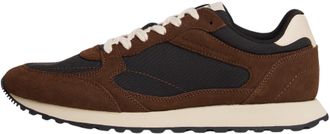 Tommy Hilfiger Herren Runner Sneaker New Runner Eva Mix aus Wildleder, Mehrfarbig (Black/Legacy Brown), 44