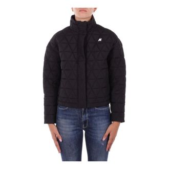 K-Way Femme, Vestes, Noir, Taille: 36 FR Manteau &agrave; fermeture &eacute;clair et logo avant