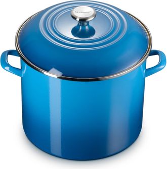 LE CREUSET Le Creuset Traditioneller Suppentopf aus Emaille auf Stahl, 16 qt, Marseille mit Edelstahlknauf