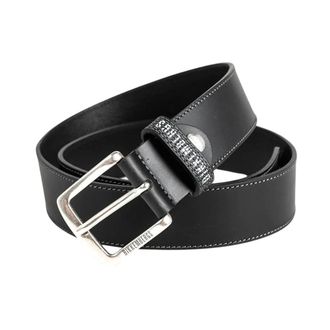 Dirk Bikkembergs Ceinture en cuir avec boucle griff&eacute;e - Femme - Accessoires - Noir - Taille: 95 CM
