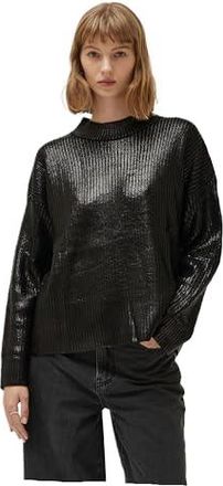 Compañíafantástica Compania Fantastica Pull en tricot enduit Noir, Noir, L