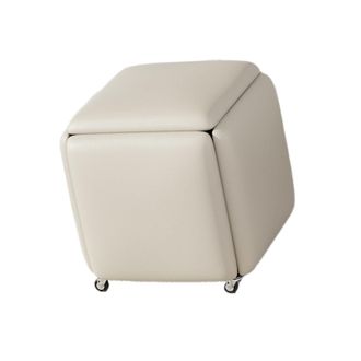 Generic Stapelbarer osmanischer W&uuml;rfelstuhl mit R&auml;dern, quadratische osmanische Hocker aus Leder, for Schlafzimmer, Eigentumswohnungen, Wohnzimmer, Esszimmer,